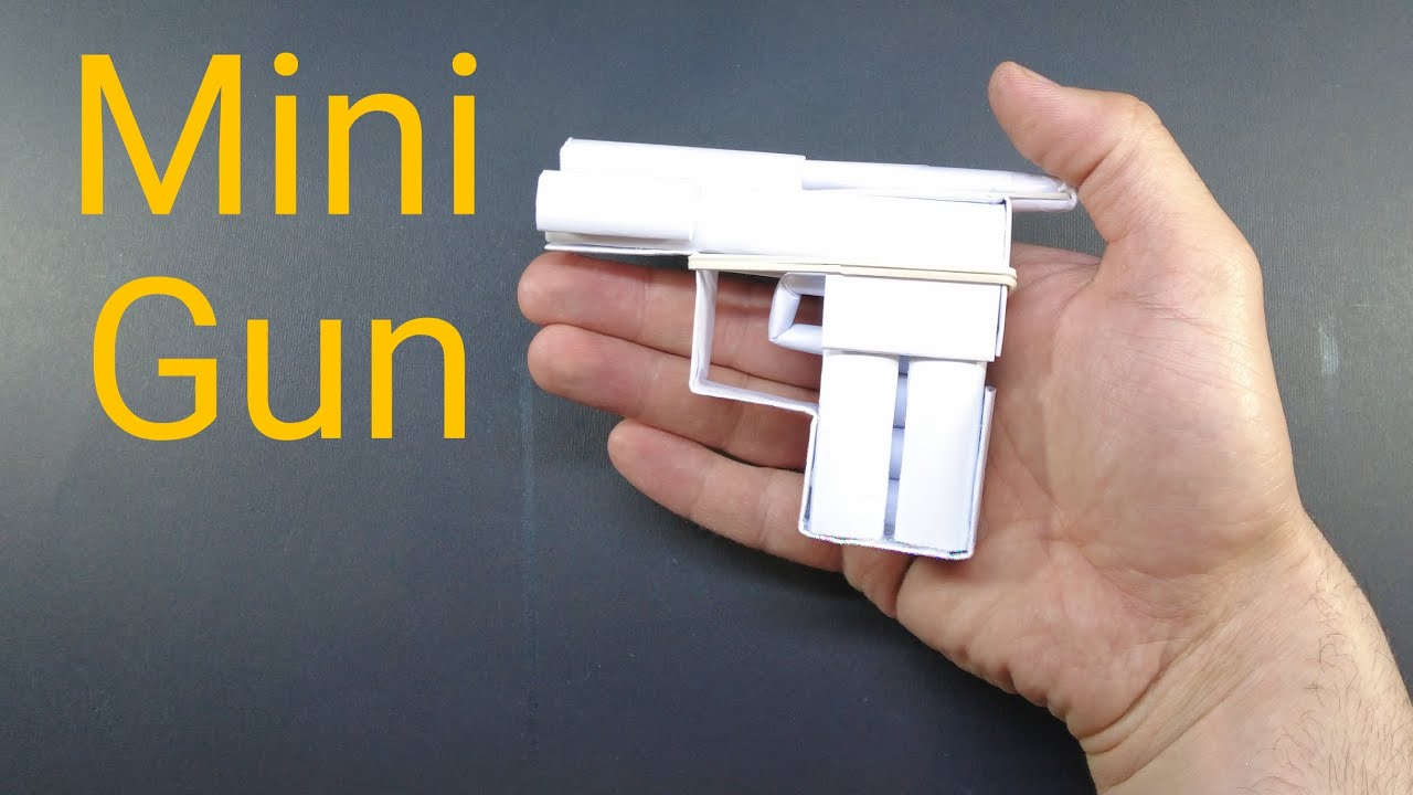 Powerful Pocket Mini Gun Out of Paper| How to Make Bullet Shooting Mini ...