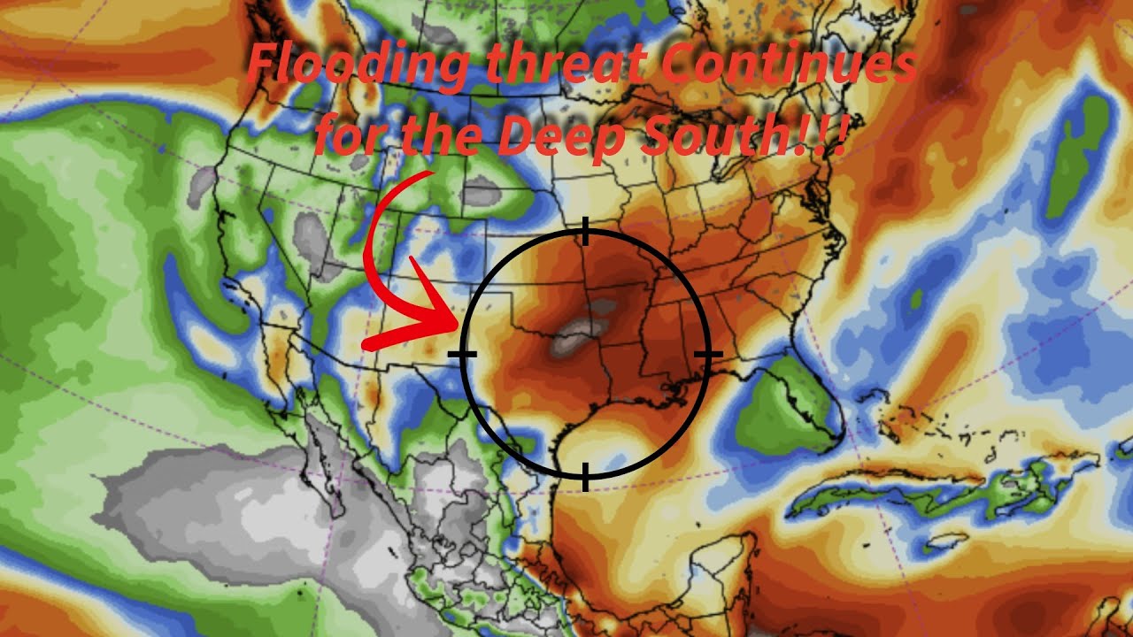 Flooding threat continues for the deep south! #flood #flooding - YouTube