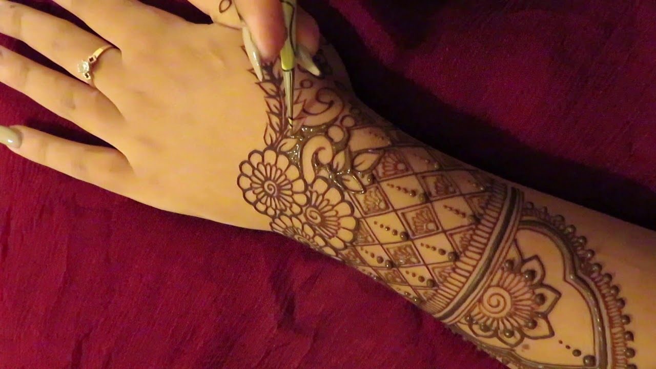 Intricate Mid-Arm to Hand Henna Design - YouTube