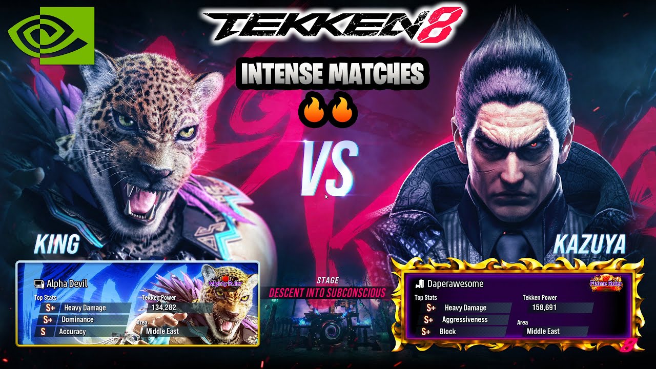 Tekken 8 King Rank Match Mighty Ruler Level | King vs Kazuya 🔥🔥 - YouTube