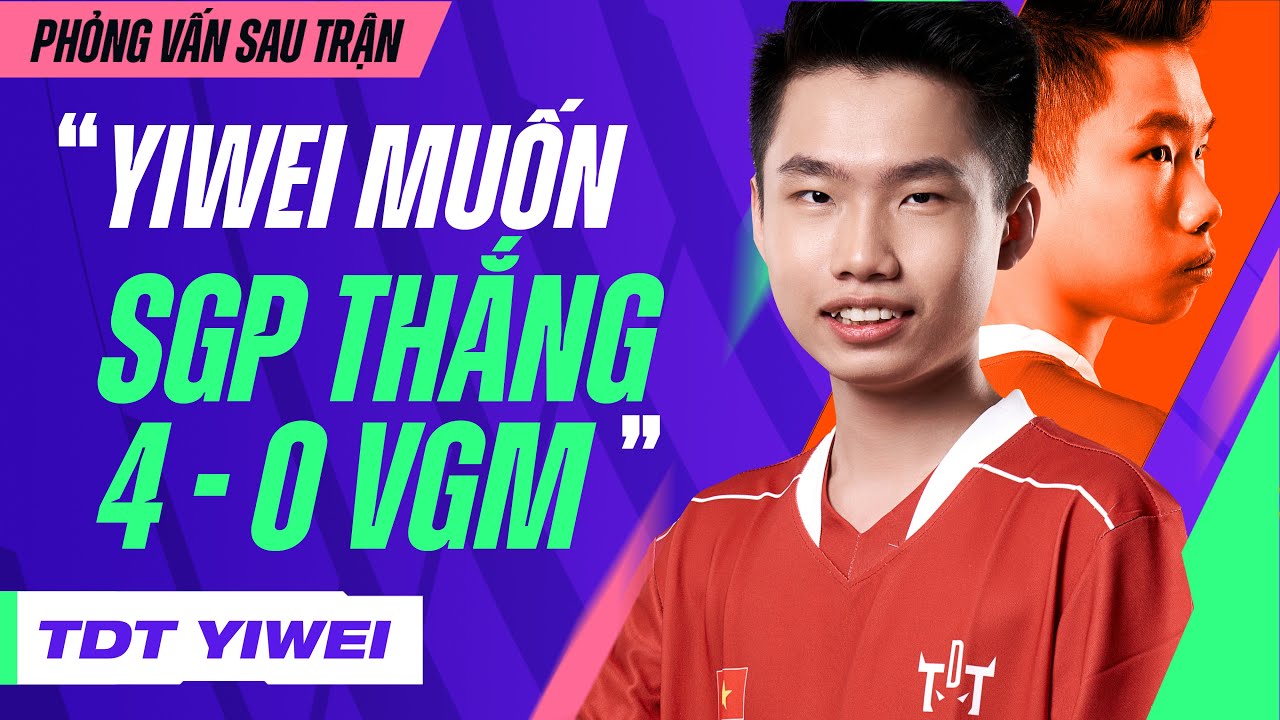 "SGP THẮNG 4 - 0 VGM TẠI PLAY-OFF" - TDT YIWEI I PHỎNG VẤN SAU TRẬN ĐẤU I NGÀY 29/04 - YouTube