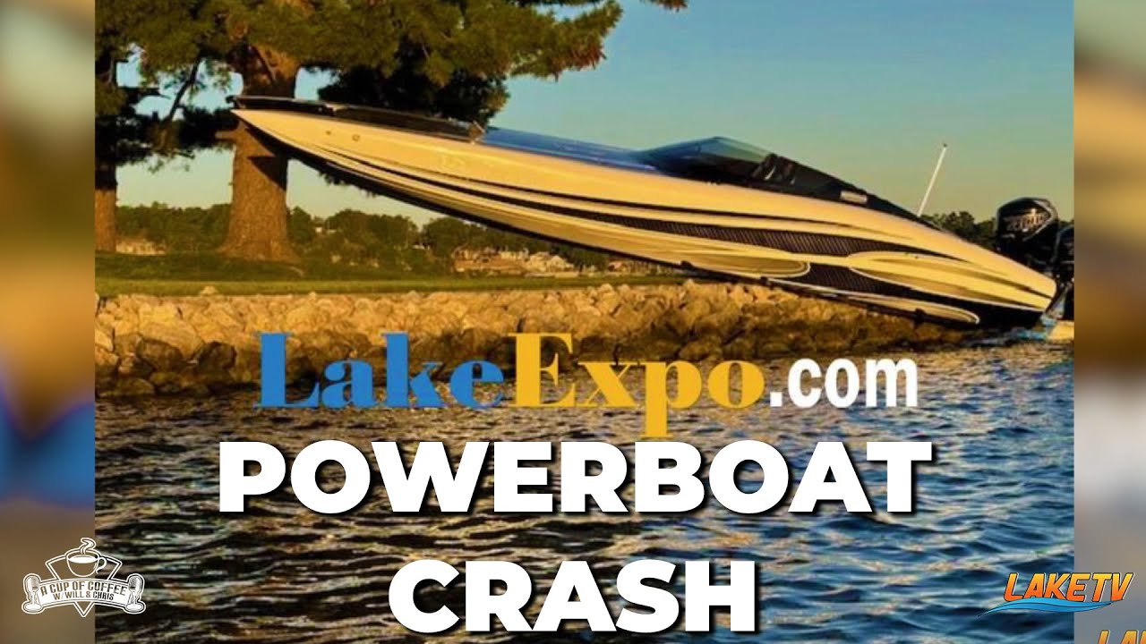 INSANE: Powerboat Crashes on Lake of the Ozarks Shoreline - YouTube