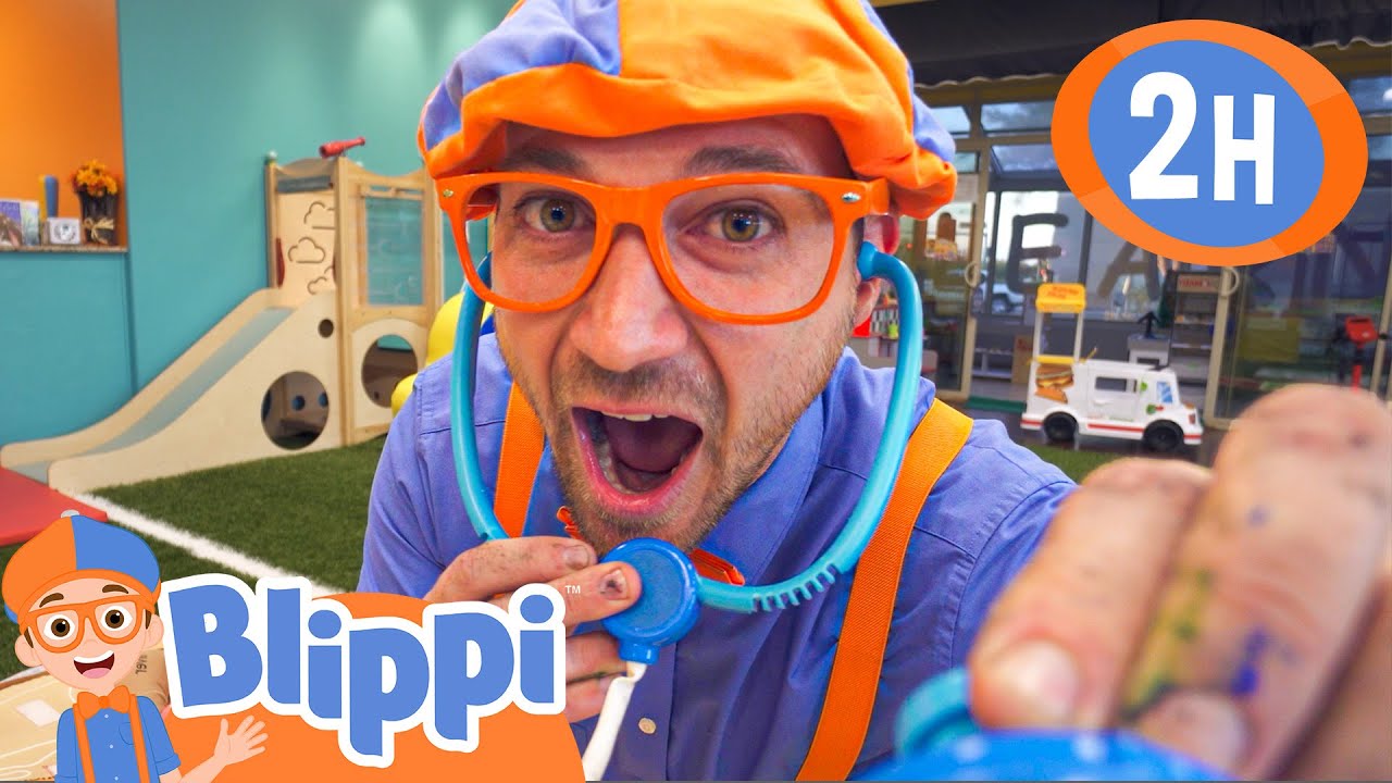 Doctor Blippi Visits an Indoor Playground! | 2 HOURS OF BLIPPI TOYS ...