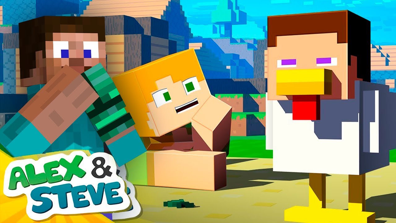 Steve Se Convirtió En Pollo 😨🐔| AND REACCIONA A LA VIDA DE ALEX Y STEVE ...