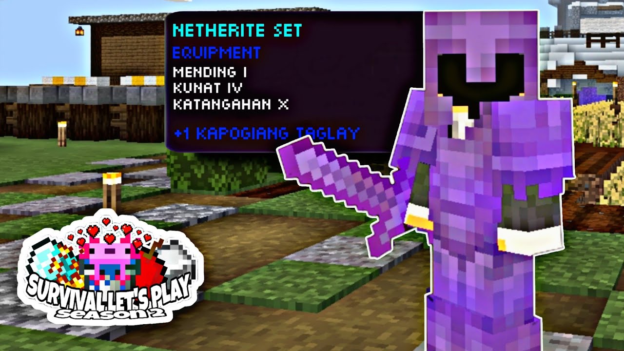 Gaano kahirap magka Netherite Set sa Minecraft Survival #12 - YouTube