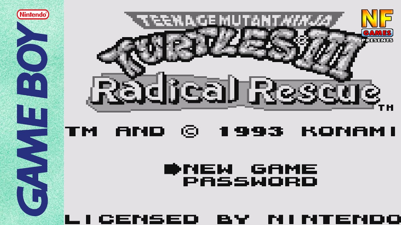 TMNT III (3): Radical Rescue. Game Boy [No Damage Walkthrough] GameBoy ...