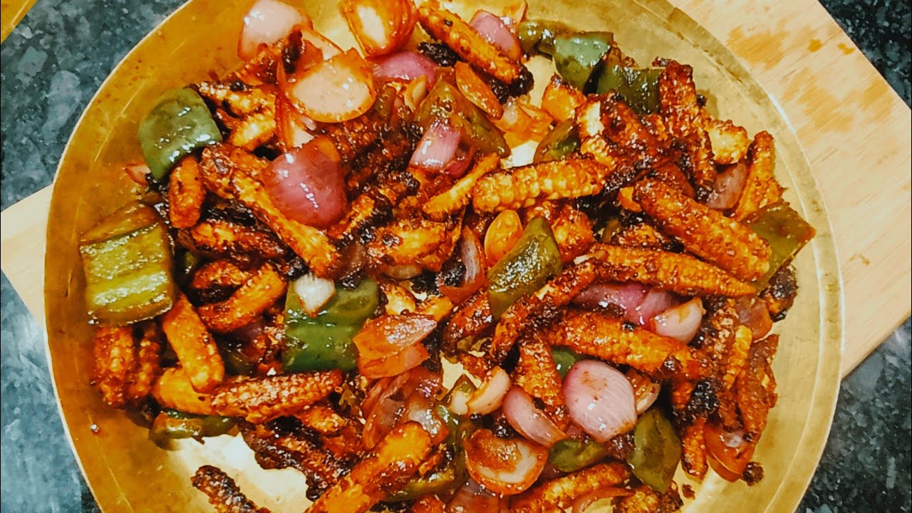 आसान तरीके से बनाए बेबी कॉर्न चिली # crispi baby corn chilli # dry corn ...