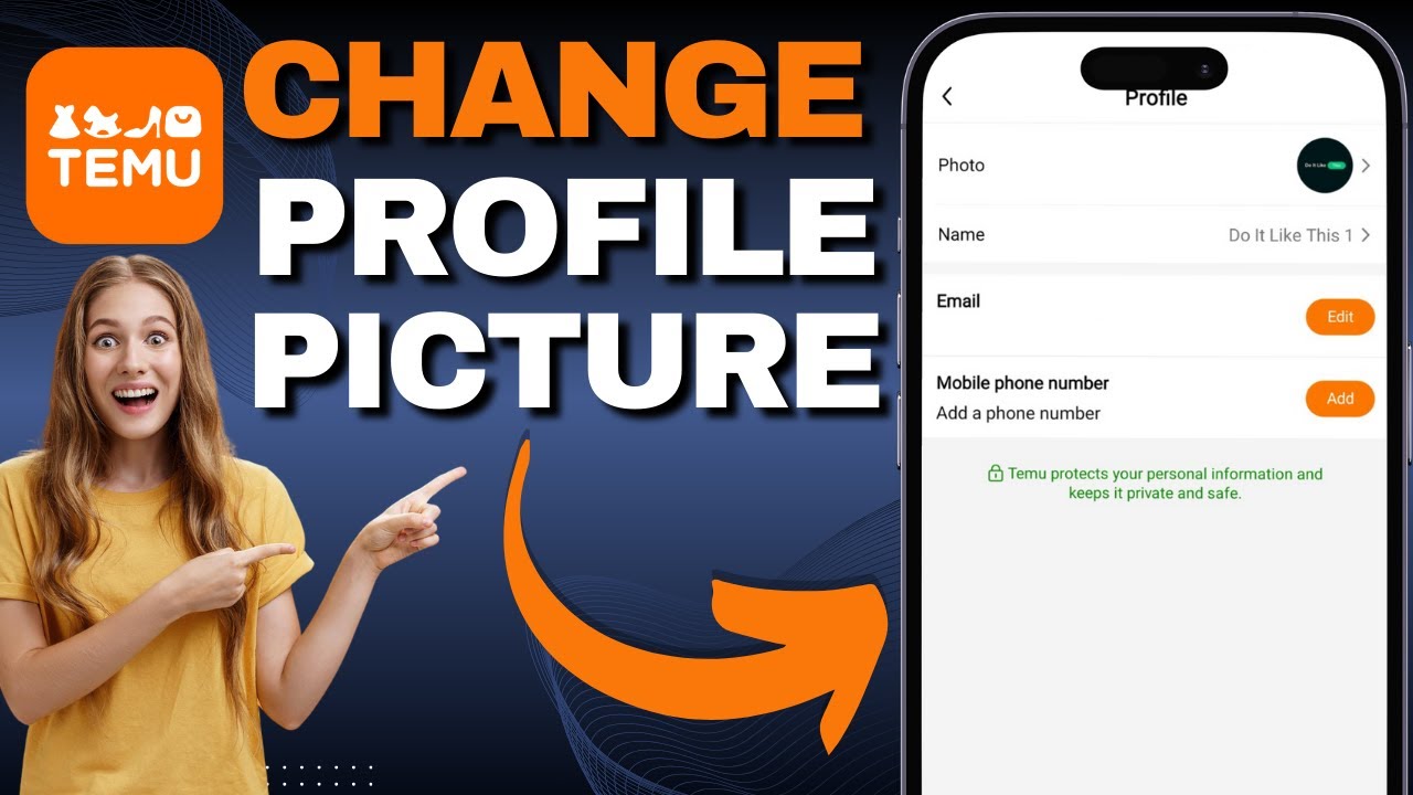 How To Change Profile Picture On Temu App. (Step By Step) - YouTube