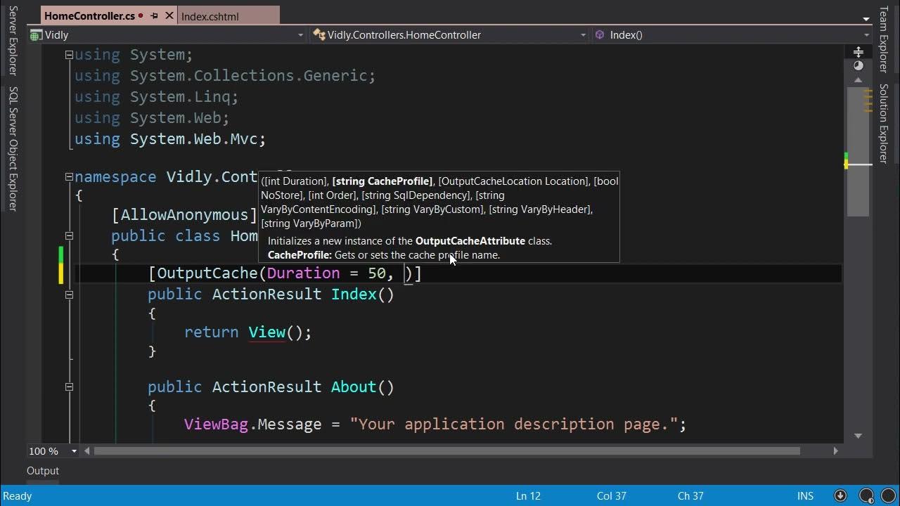 ASP.NET #96 - Output Cache [By Mosh Hamedani] - YouTube