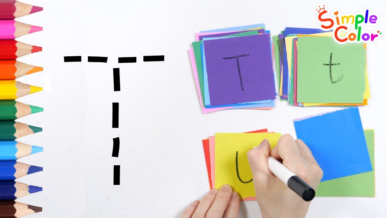 Alphabet for kids | Learn the alphabet T, U while having fun coloring ...