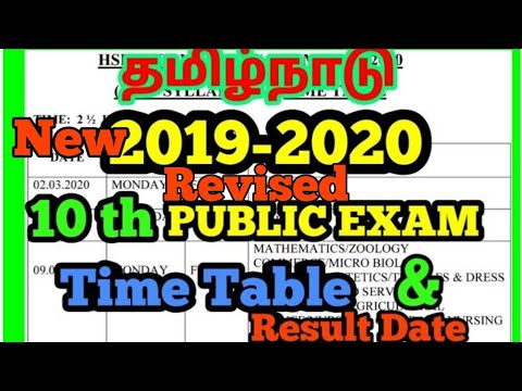 10th public exam time table 2020 - YouTube