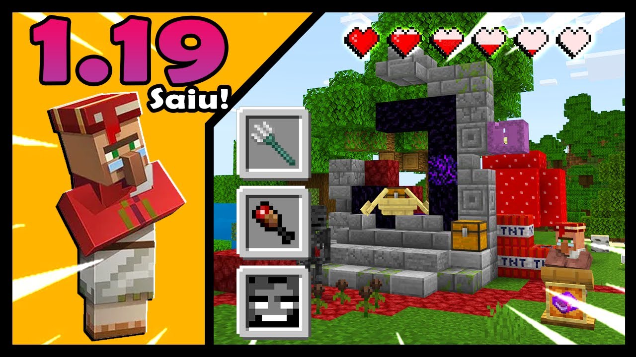 MINECRAFT 1.19 - SAIU! NOVA VERSÃO PARA A BEDROCK! - YouTube