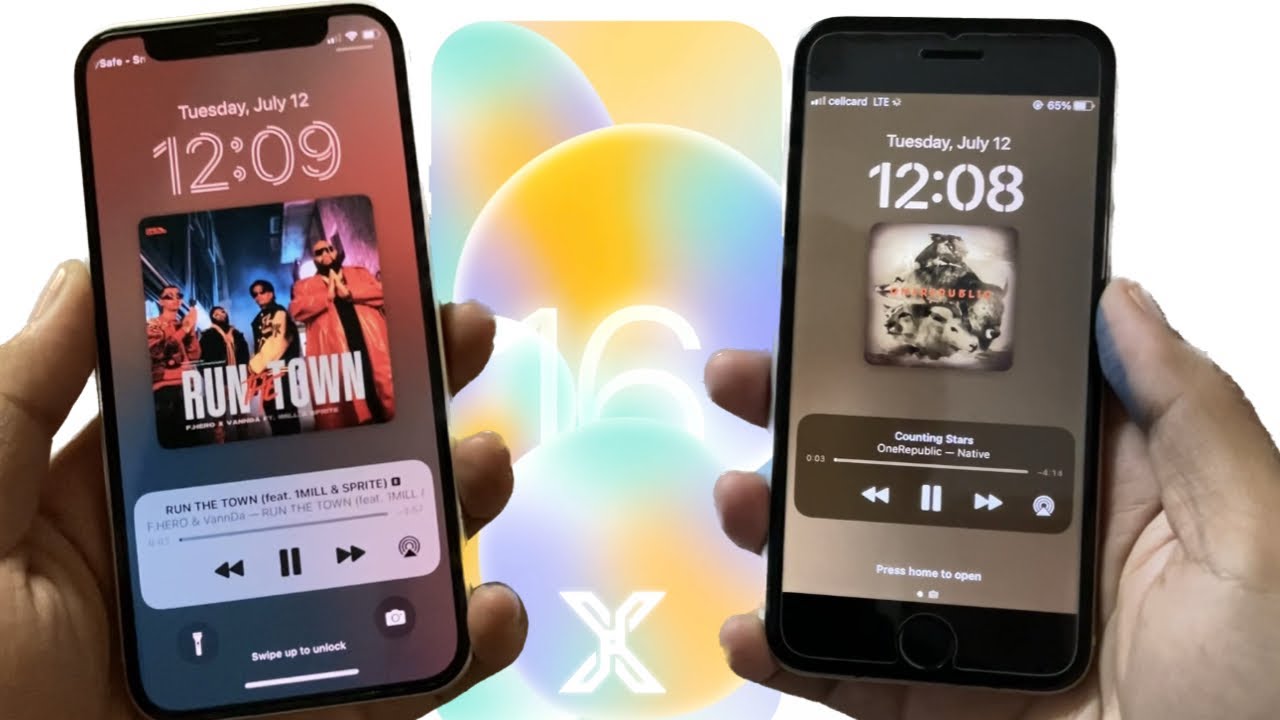 iOS 16 Music Ui is different between FaceID vs TouchID devices 😲 - YouTube