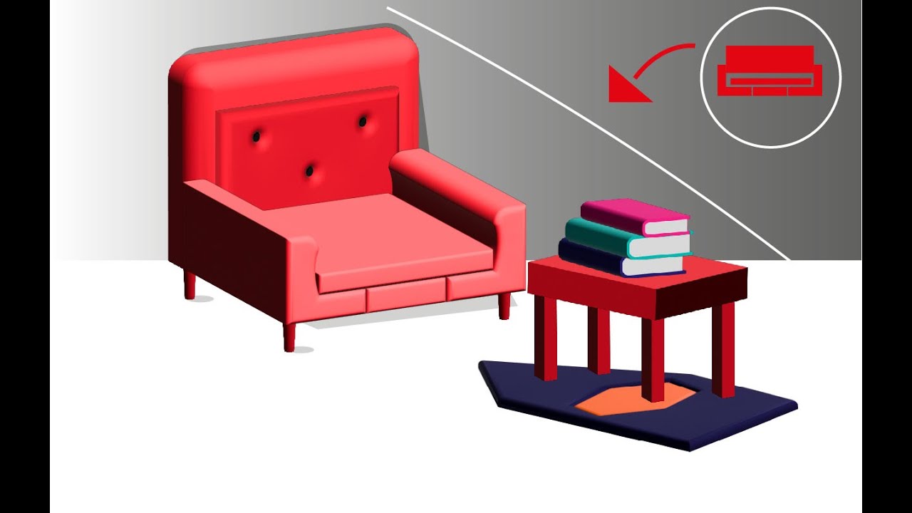 comment créer un canapé | design 3D dans Illustrator - YouTube