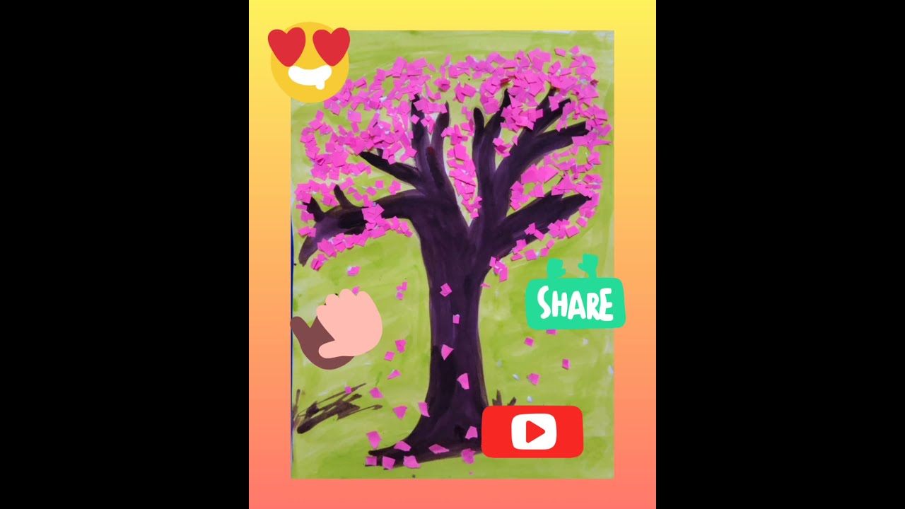 How to draw very easy and amazing paper tearing activity | Kid activity ...