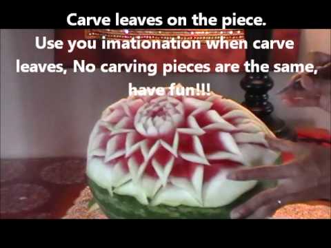 Fruit carving tutorial Dahlia part 2 - YouTube