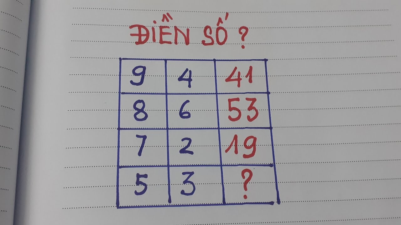 Điền số? 05.10.24.02 - YouTube