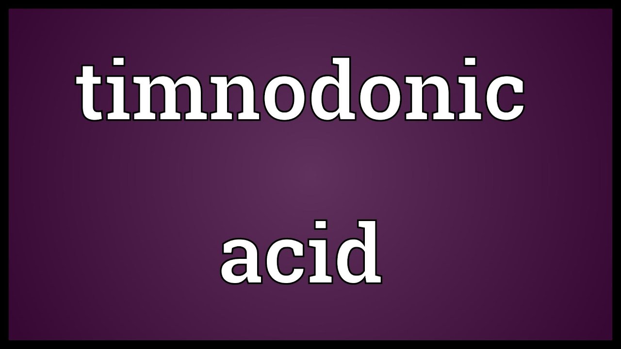Timnodonic acid Meaning - YouTube