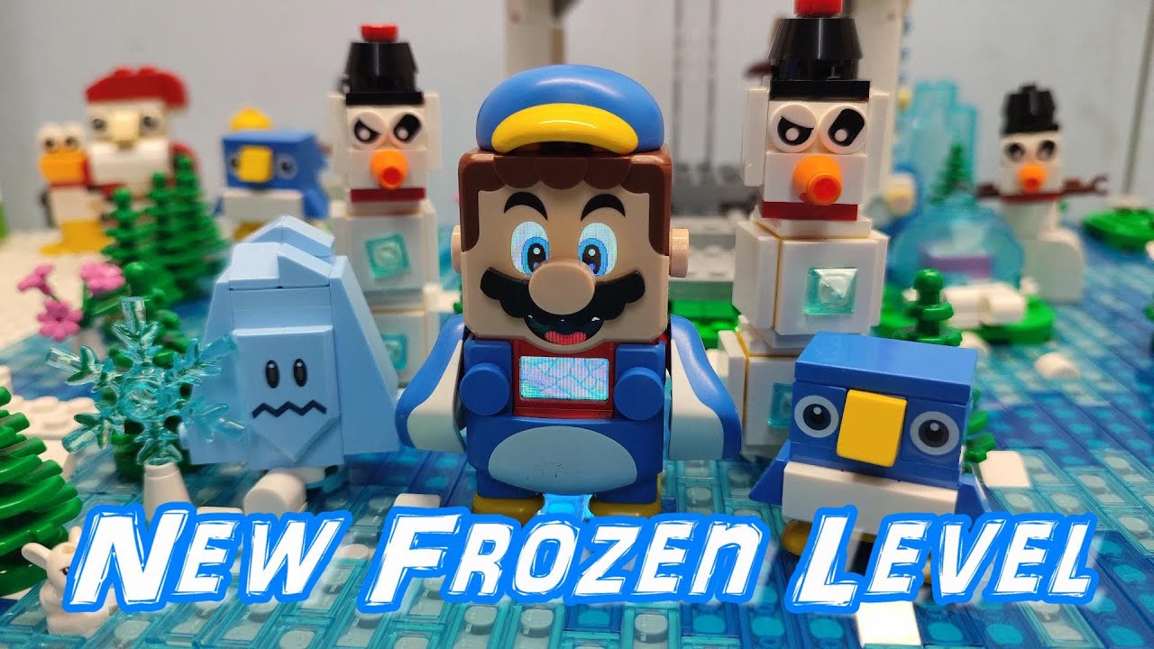 Mario Luigi and Peach new Frozen Level MOC! Mario Save Santa! - YouTube
