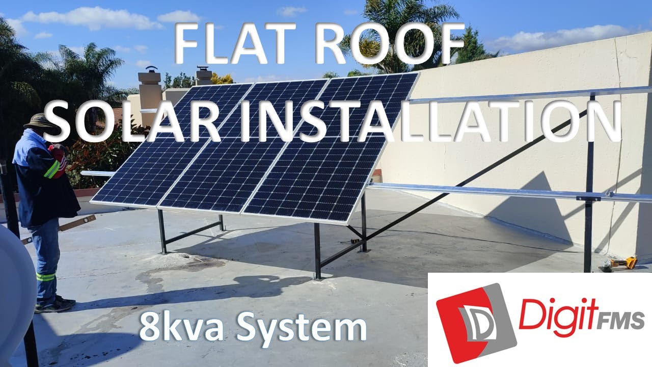 Flat Roof Solar Installation - Digit FMS - YouTube