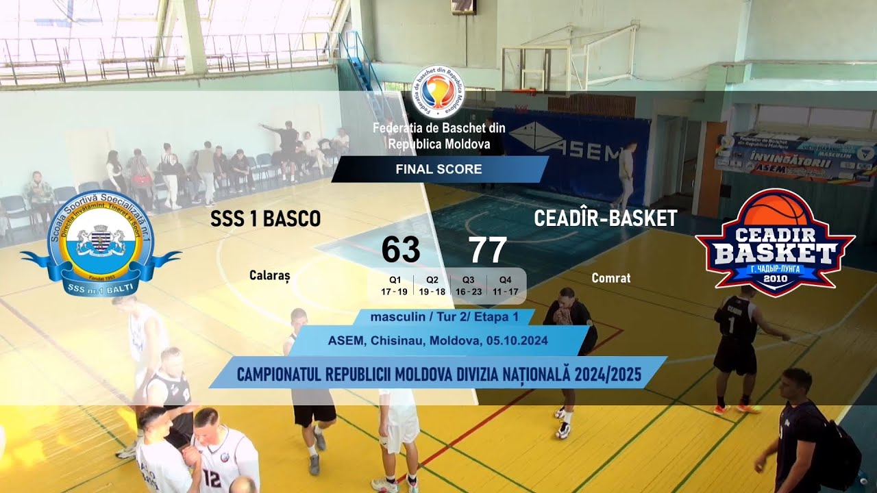 #8 National Division 2024/25: SSS-1 BC BASCO - Ceadîr-Basket (masculin ...