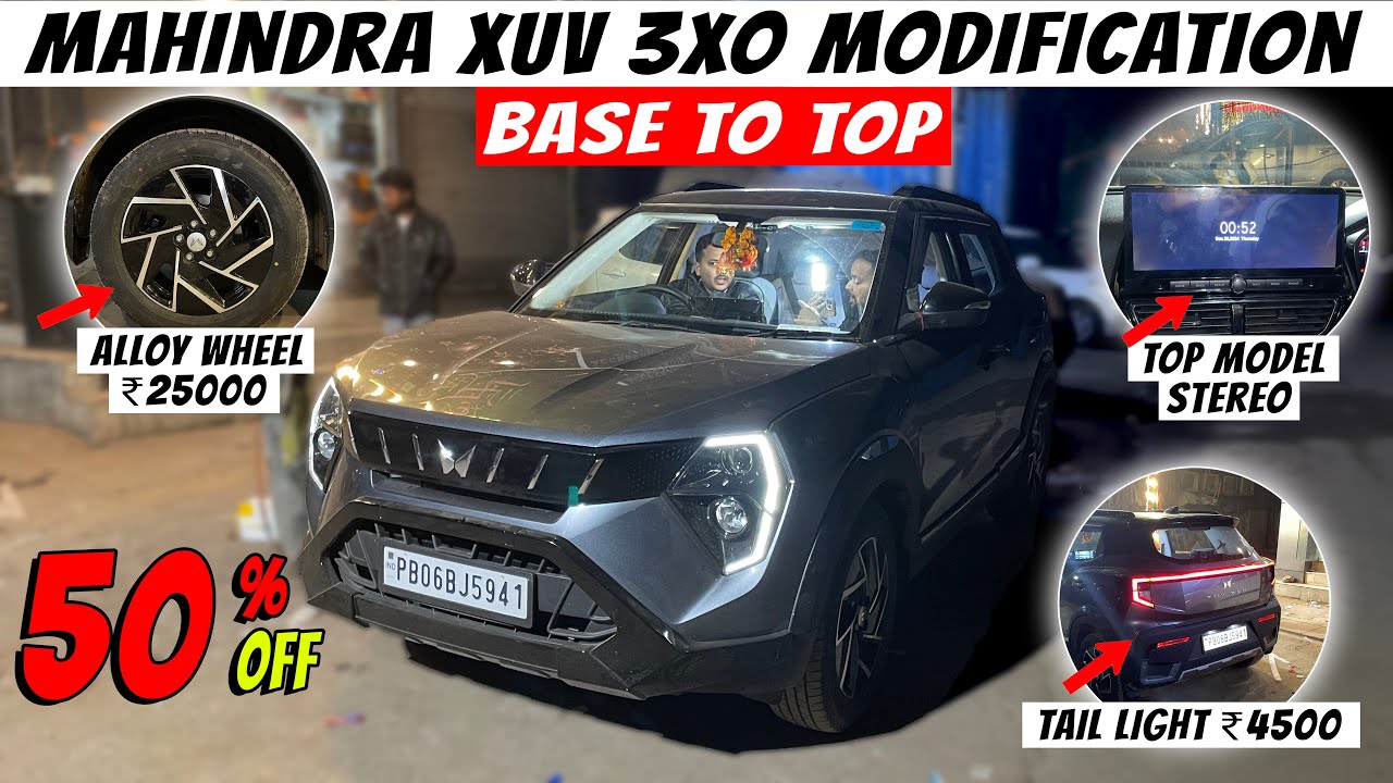 ये लो लगा दिया Top Model Stereo🔥 Mahindra Xuv3xo Base to Top ...