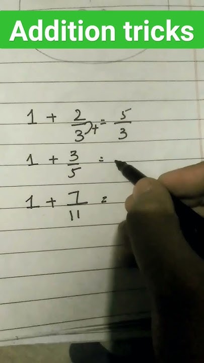 Addition tricks #shorts - YouTube