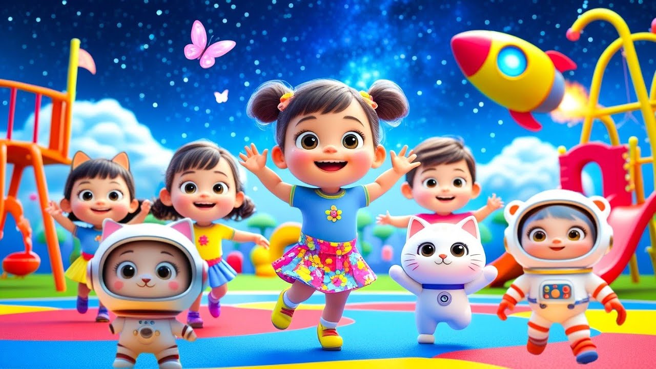 Space Adventure Song + Playground Song & More Nursery Rhymes & Kids ...