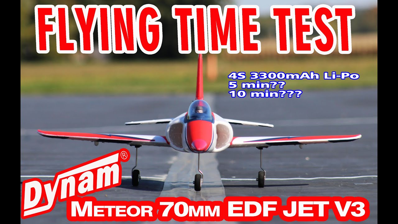 Dynam Meteor V3 Red 12-Blade 70mm EDF Jet Flying Time Test - YouTube