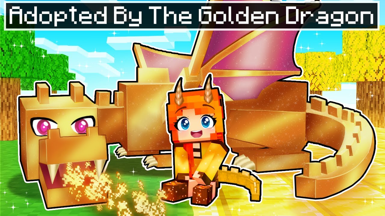 Adopted by the GOLDEN DRAGON in Minecraft! - YouTube