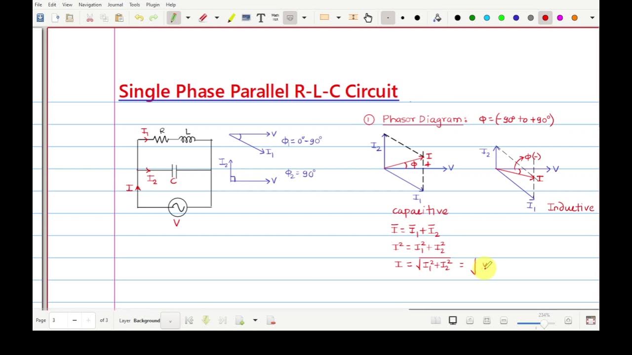 Single Phase Parallel R-L-C Circuit - YouTube