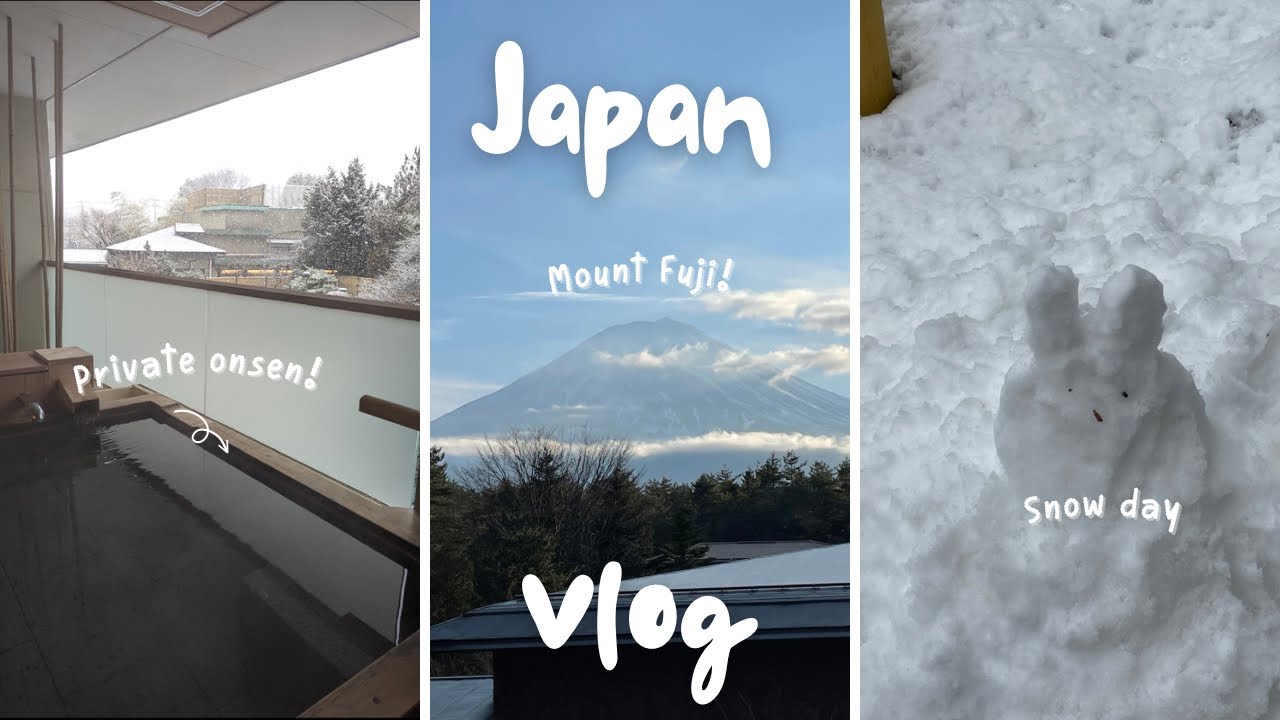 JAPAN VLOG 🍡Mount Fuji, Inn With Private Hot Spring/Onsen, Winter in ...