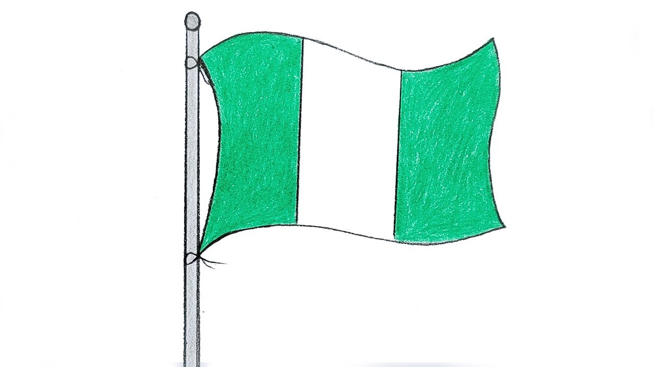 Nigeria Easy Flag Drawing With National Anthem Instrumental | "Arise, O ...