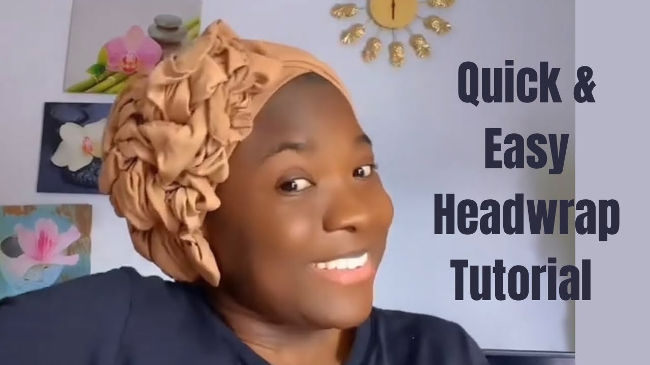 Quick And Simple Ruffles Headwrap Tutorial 👌🔥 - YouTube