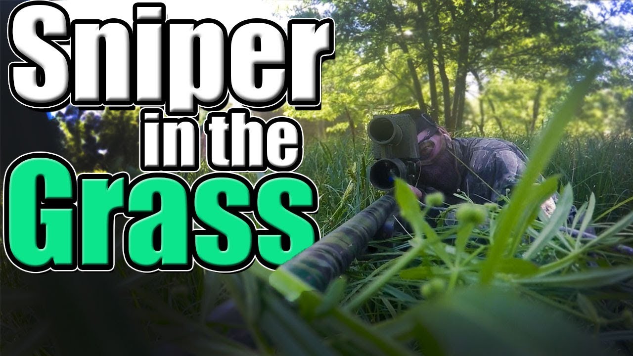 A Sniper In The Grass!! - Airsoft Sniper - YouTube