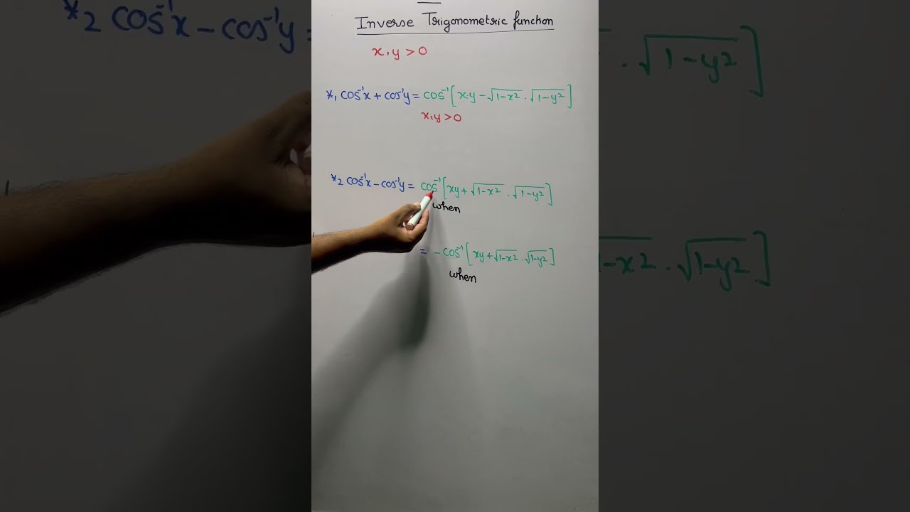 Sum And Difference Formulas Of Cos Inverse X inverse trigonometric Sum And Difference Formulas Of Cos Inverse X inverse trigonometric