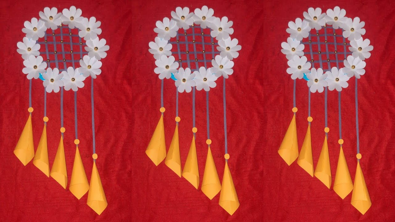 Easy And Quick Paper Wall Handing Idea / A4 Sheet Wall Decor ...
