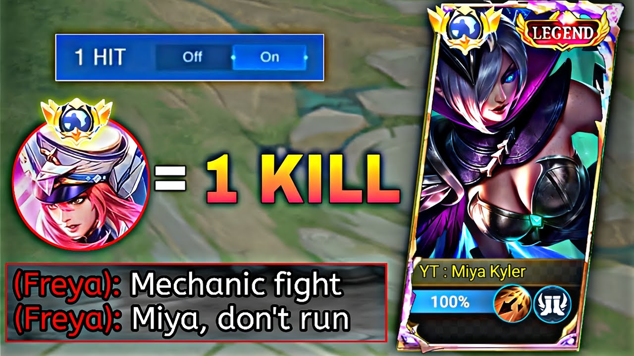 SOLUTION WHEN YOU MEET FREYA GOLD LANE USING MIYA (FREYA GOLD LANE VS TOP GLOBAL MIYA)#mlbb ...