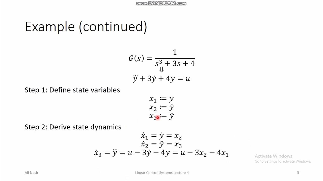 Lecture 4 State Space Modeling of LTI Systems - YouTube