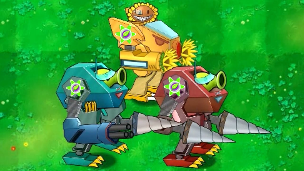 PVZ 1: Sunflower mecha Vs. Pea mecha Vs. Zomboss, Whose mecha is the ...