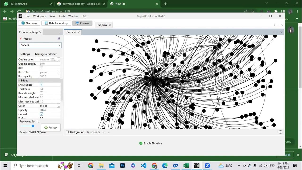 VISUALISASI TEXT DATA MENGGUNAKAN GEPHI - YouTube