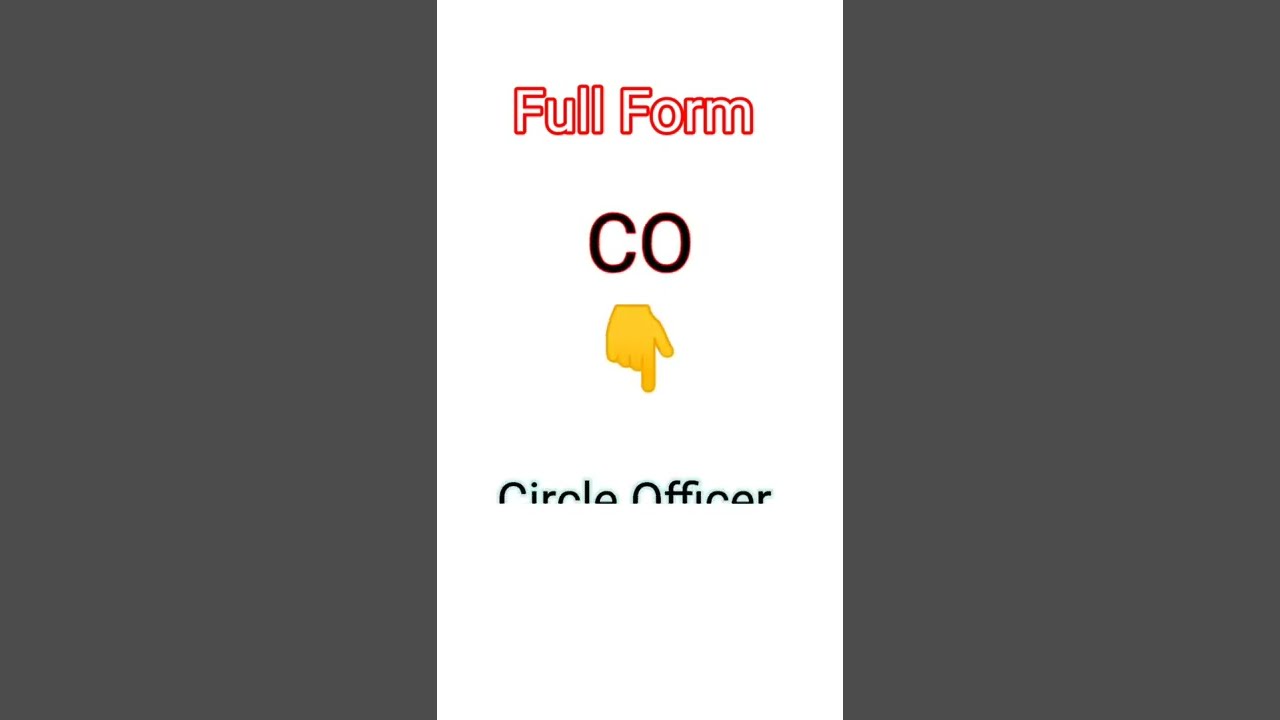 CO Ka Full Form YouTube CO Ka Full Form YouTube
