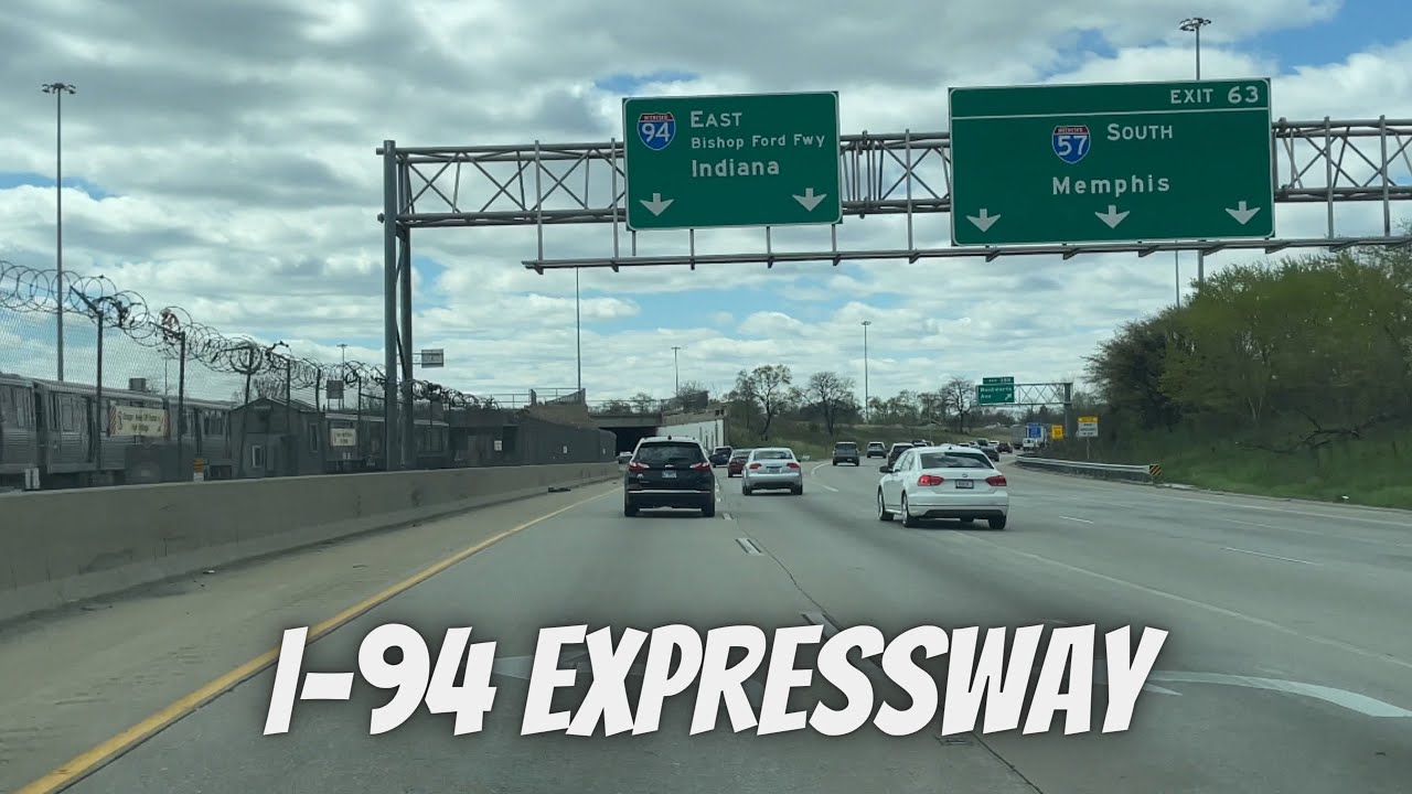 I-94 Dan Ryan/Bishop Ford| Chatham To River Oaks| 4K Suburb Expressway ...