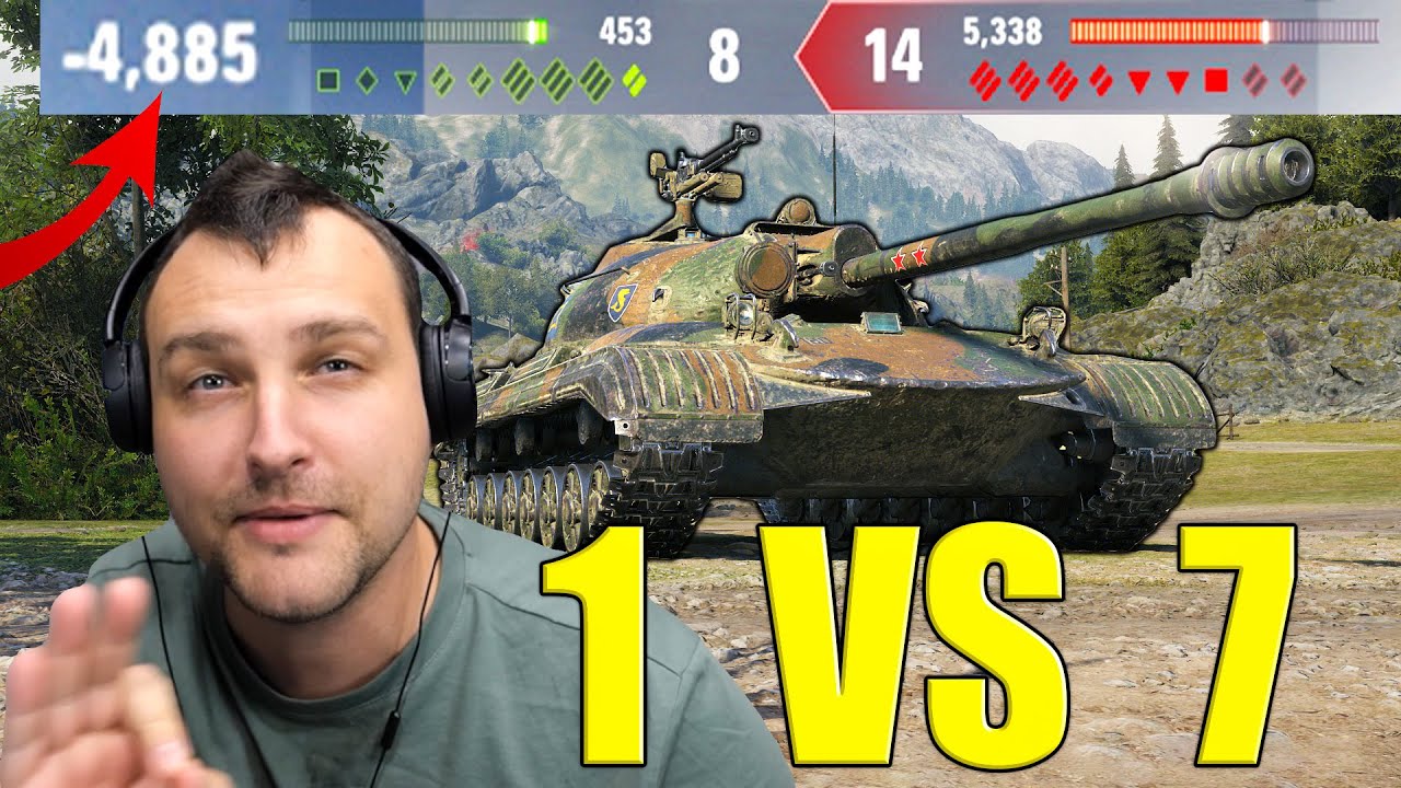 Can He Win 1 vs 7? Crazy Intense Game in World of Tanks! - YouTube