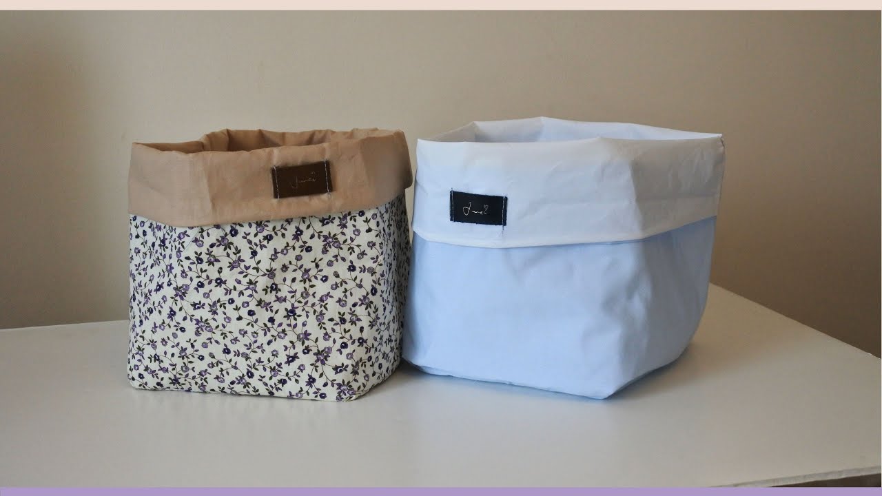 Making a fabric and waterproof box container - YouTube