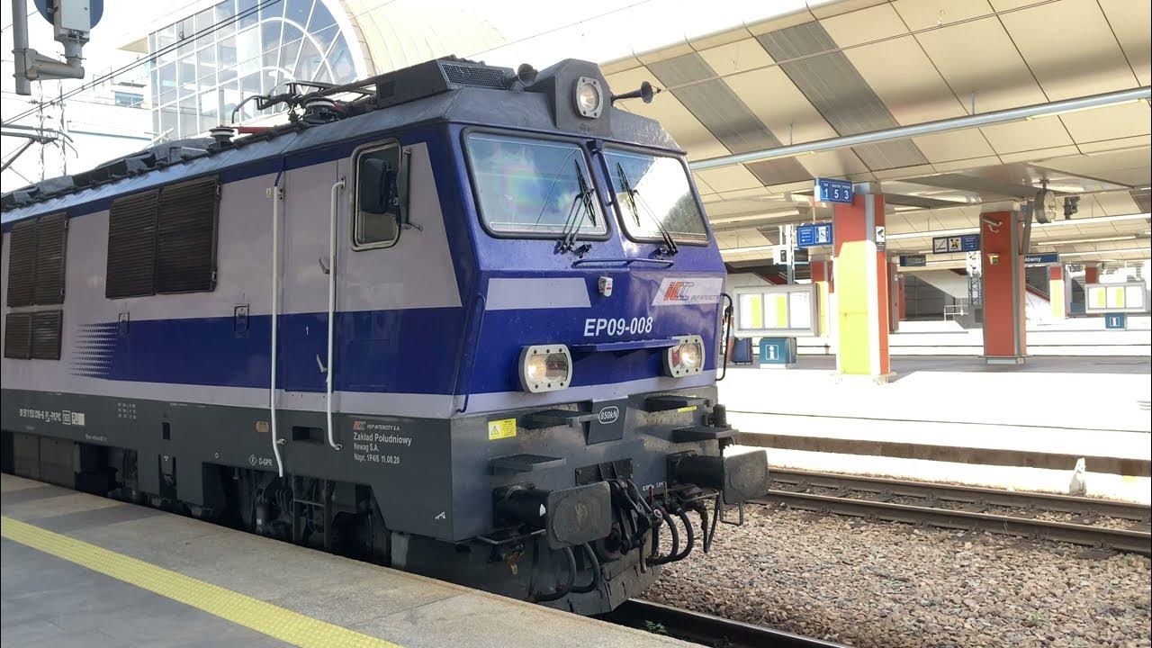 Odjazd EP09-008 ze stacji Kraków Główny jako IC 6200 HETMAN - YouTube