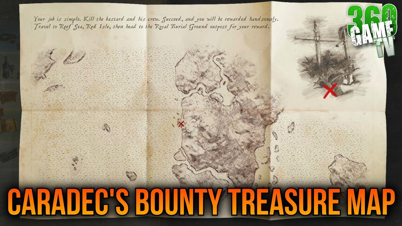 Skull and Bones Caradec's Bounty Map Treasure Guide (Three Locations ...