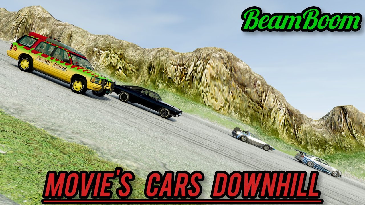 BeamNG Drive - Downhill Racing & Crashing With The Cars From Movies ...