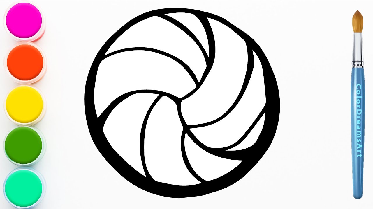 How to Draw a Sepak Takraw Ball | Step by Step - YouTube