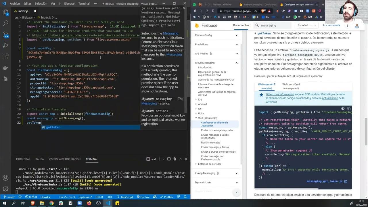 21 Notificaciones Push con Firebase - Curso ReactJS Avanzado - OpenBootcamp - YouTube